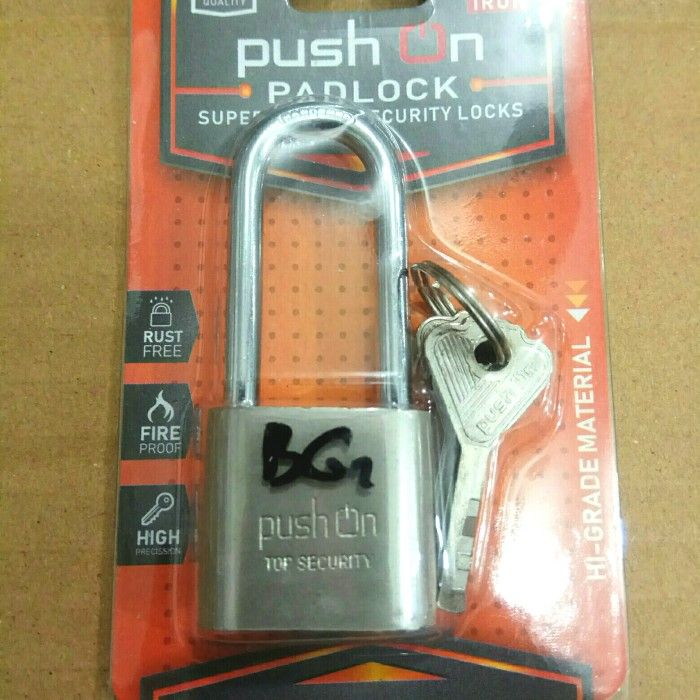 GEMBOK PUSH ON 30 mm panjang Rantai motor Sepeda Pagar Gedung | Lazada ...