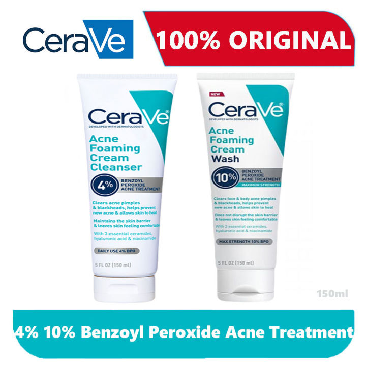 Cerave Acne Foaming Cream Cleanser Wash Acne Treatment Face Wash With