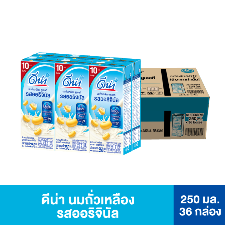 DNA ดีน่านมถั่วเหลือง ยูเอชทีรสออริจินัล 250 มล. (1 ลัง 36 กล่อง ...