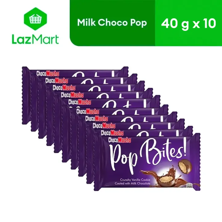 Choco Mucho Pop Bites Milk Choco 40 g x 10 | Lazada PH