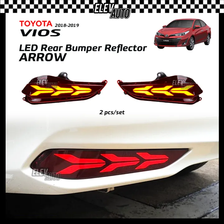 Toyota Vios 2019 2020 2021 ARROW LED Rear Bumper Reflector Light Bar ...