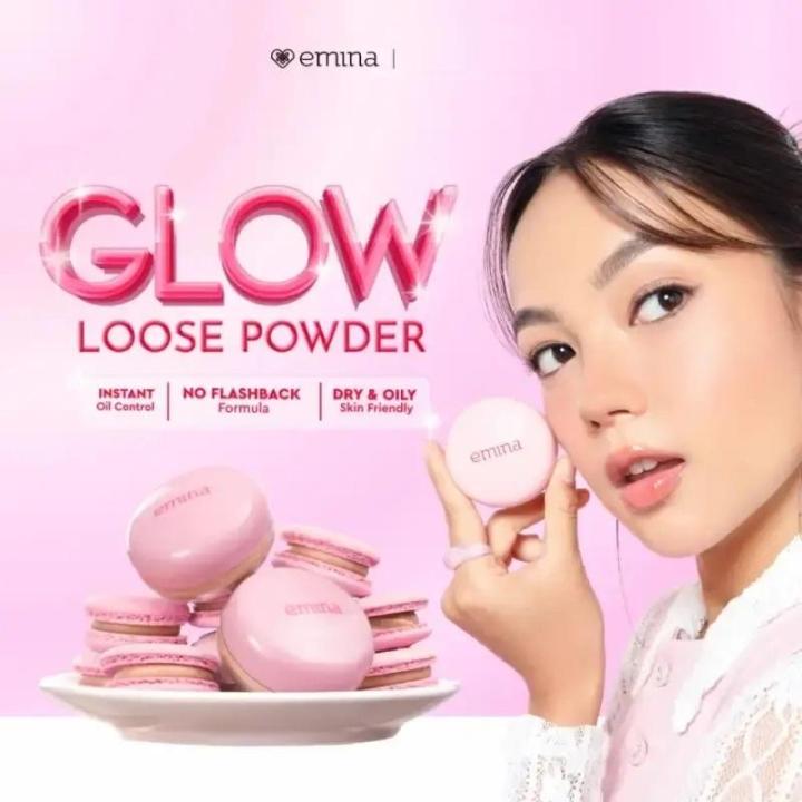 EMINA Glow Fixer Blur Powder Spf 20 PA++ | Bedak Tabur BY AILIN ...
