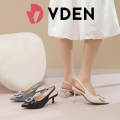 VDEN Pointed Stiletto Heels Mid Heel (2INCH) New Korea Women Shoes ...