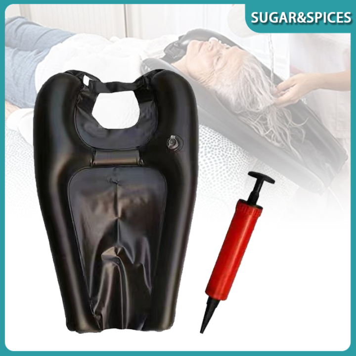 Inflatable Hair Washing Basin with Air Pump Portable Shampoo Tray for ...