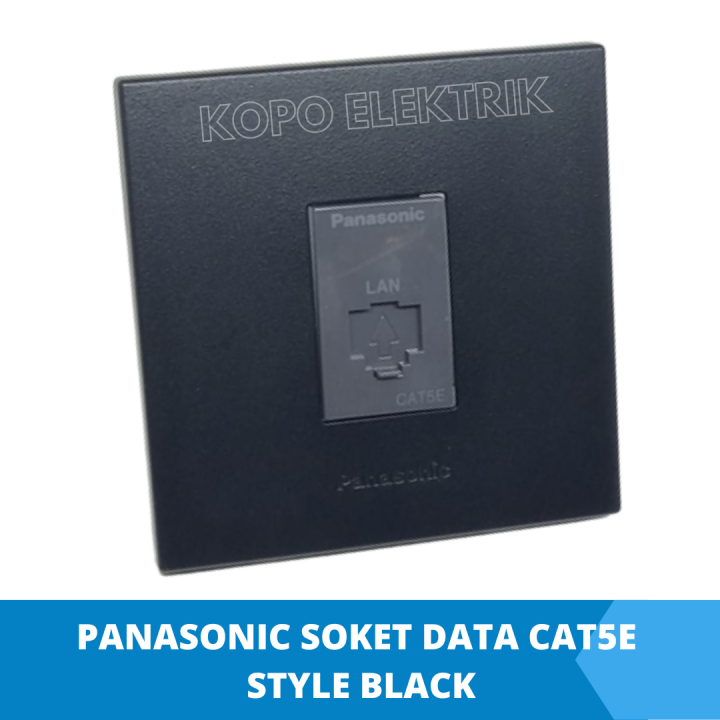 Panasonic Outlet Data CAT5E Style Black / Hitam Minimalis | Lazada ...