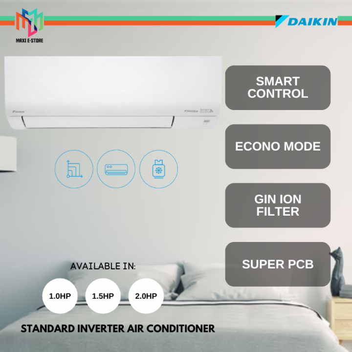 Daikin FTKF25C FTKF35C FTKF50C Standard Inverter Air Conditioner FTKF R32 Aircond 1.0HP 1.5HP 2 ...