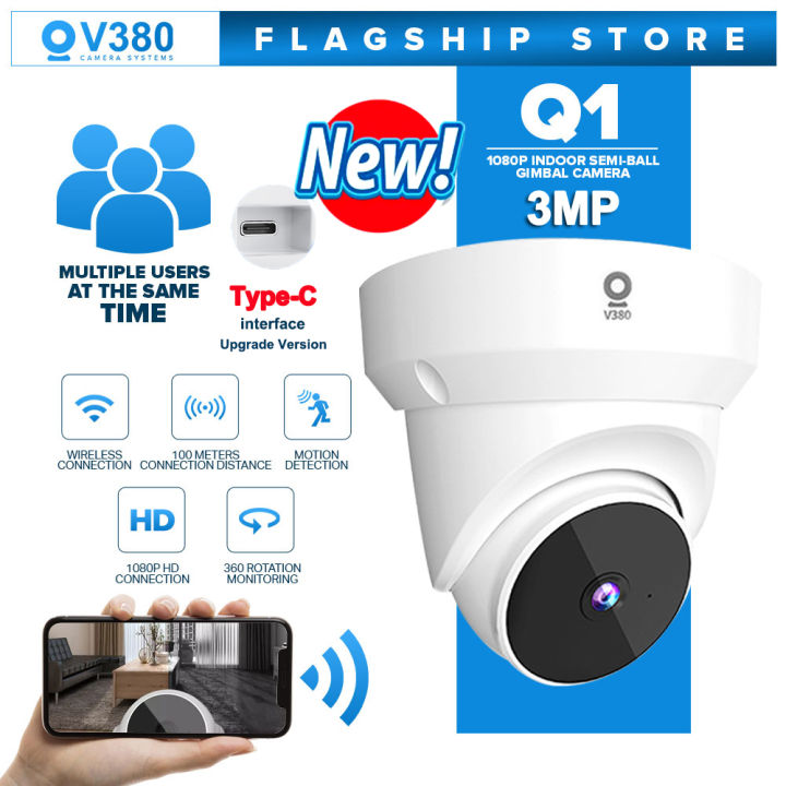 【2024 New Version】V380 Pro Q1 cctv camera connect cellphone cctv camera ...