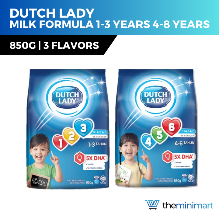Dutch Lady Milk Formula 1-3 Years 4-6 Years 850g x 1 Piece - Plain ...