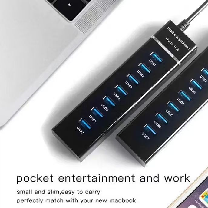 7 Ports 3.0 USB HUB Super Speed 5Gbps With Switch | Lazada PH