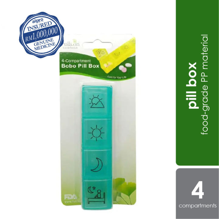 Fullicon Bobo Pill Box (4 compartments) | Lazada