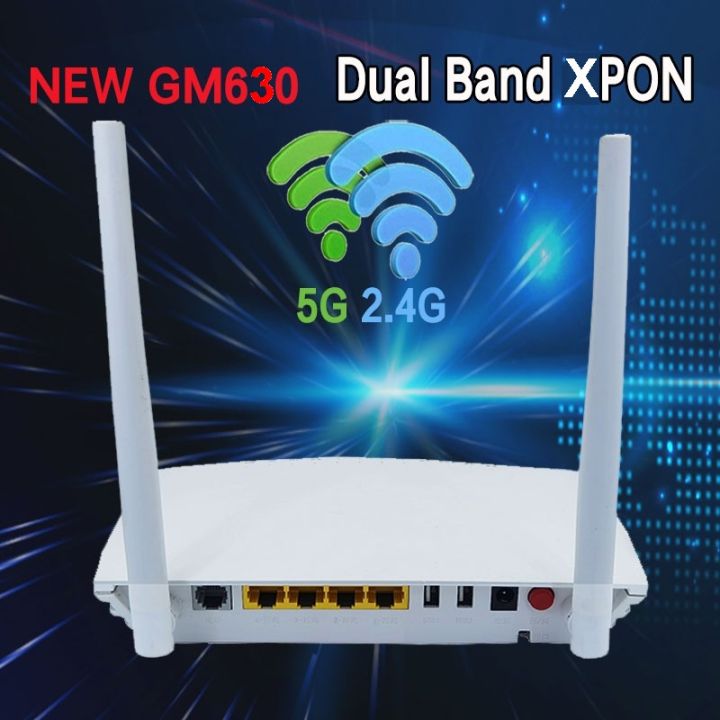 New XPON onu ont GM630 Dual band 1GE+3FE WLAN+2.4G&5G WIFI EPON/GPON ...