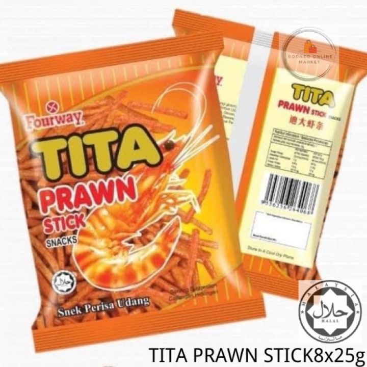 FOURWAY TITA CHEESE & PRAWN STICK 8x25g | Lazada