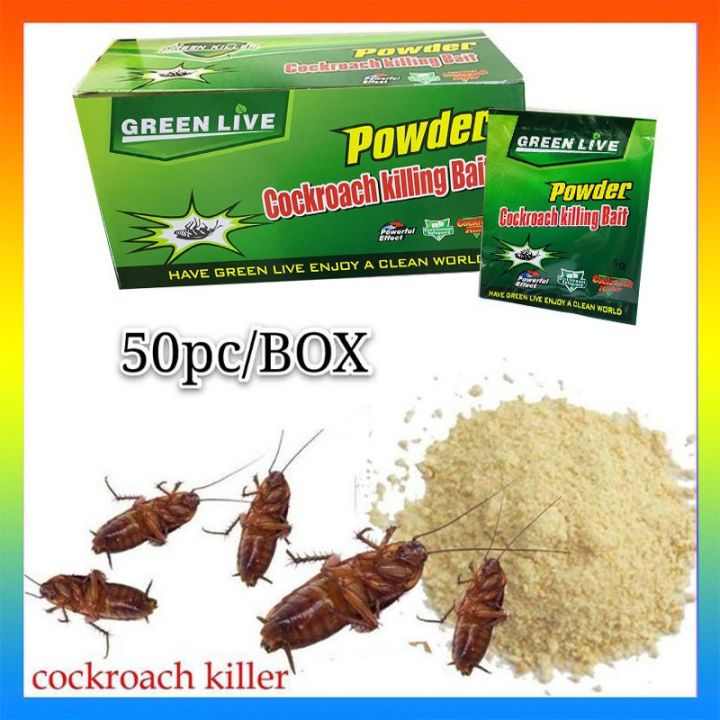 10/20/50pc Green Leaf Powder Cockroach Killing Bait 10/20/50 Pieces ...