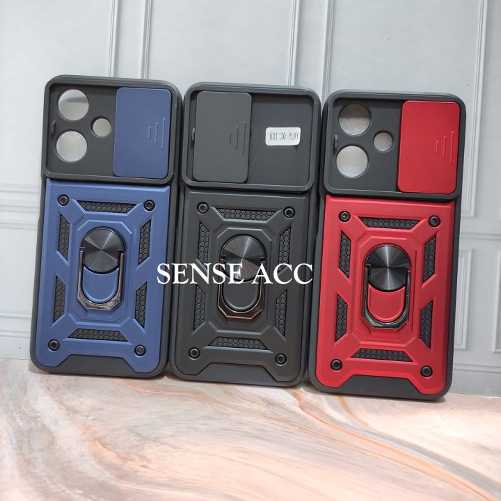 Case Armor Transformer Slide + Ring Infinix Hot 30 Hot 30 Play hot 30i ...