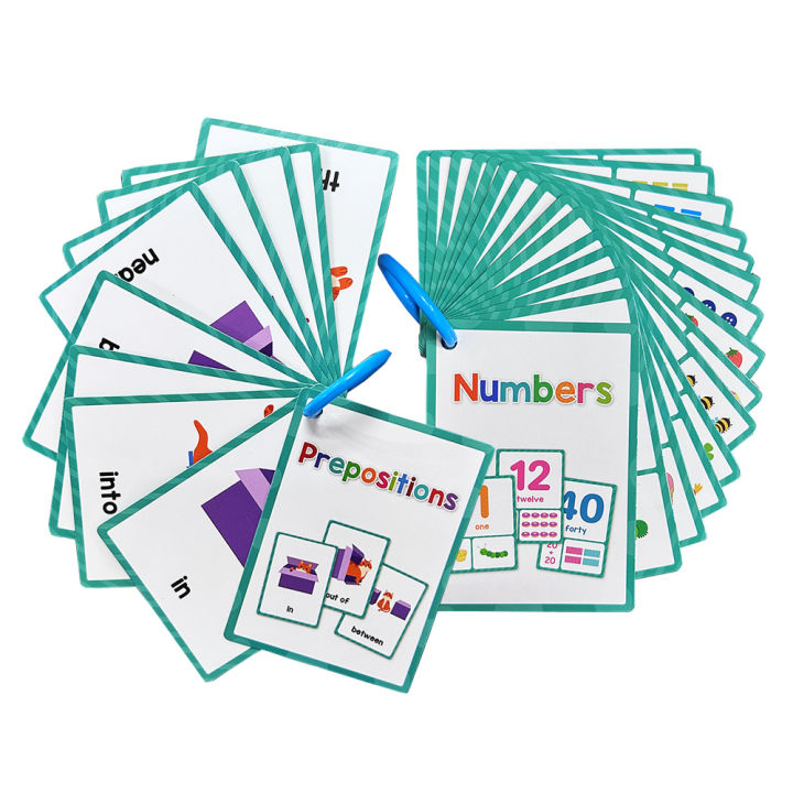 25 Cards Include 46 Words Kids Montessori Educational Flash Cards Set ...
