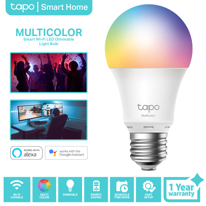 TP-Link Smart Bulb Tapo L530E (1-Pack) Smart Home Accessory Wi-Fi Multicolor Dimmable Light Bulb ...