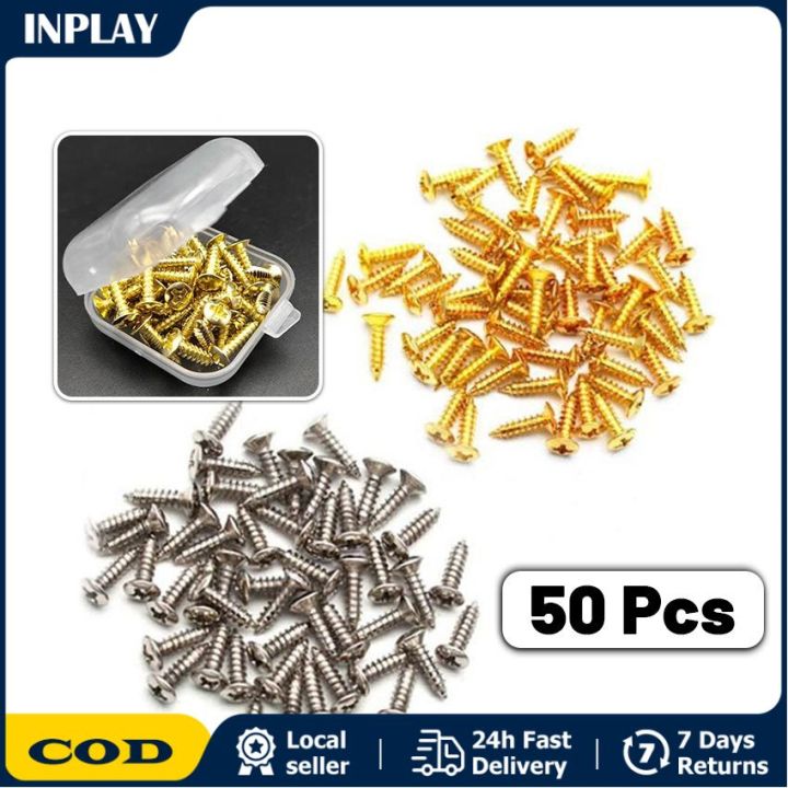 50pcs Stainless Steel Pickguard Mounting Screws for Fender Stratocaster ...