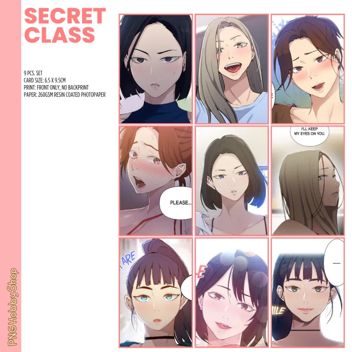9PCS Secret Class Korean Manhwa Photocards - PNG Hobby Shop | Lazada PH