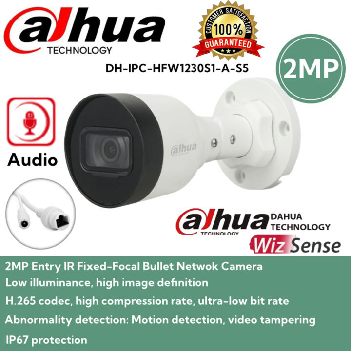 Dahua IP Camera 2MP HD With Audio Bullet Network Camera Wired Outdoor ...