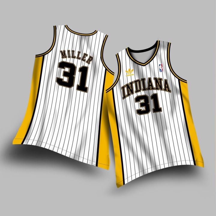 Indiana Pacers City Edition Regie Miller 31 Jersey Full Sublimation ...