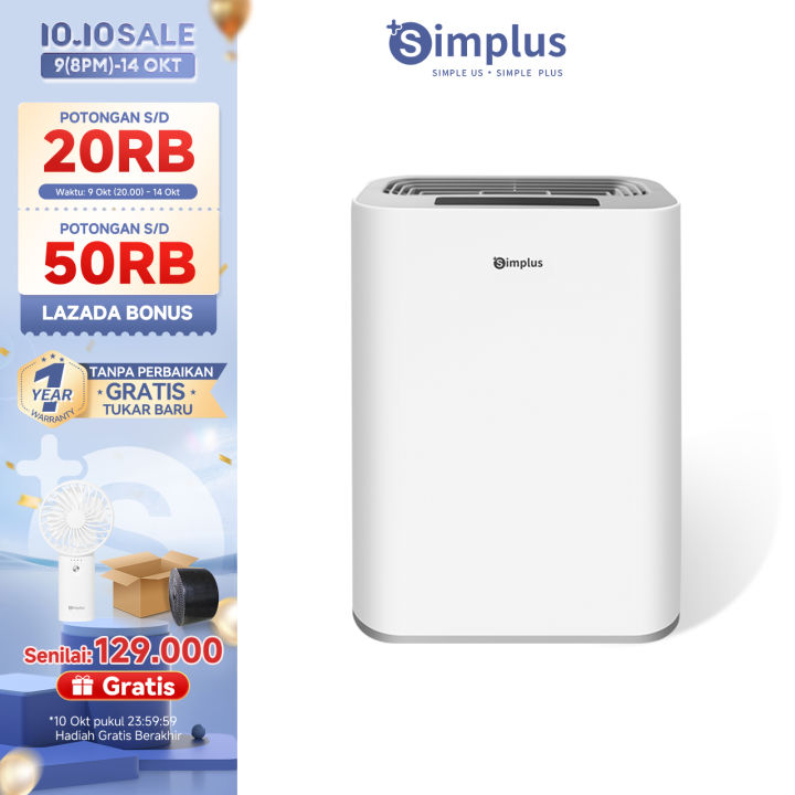 Simplus Dehumidifier Serap Kelembapan Air Dryer 2.5L Mengurangi Kelembapan Rumah Tangga Kantor ...