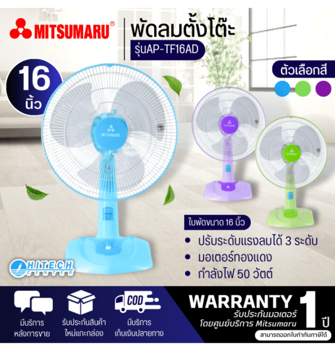 MITSUMARU พัดลมตั้งพื้น 14 นิ้ว AP-TF14รับประกัน2ปีเต็ม | Lazada.co.th