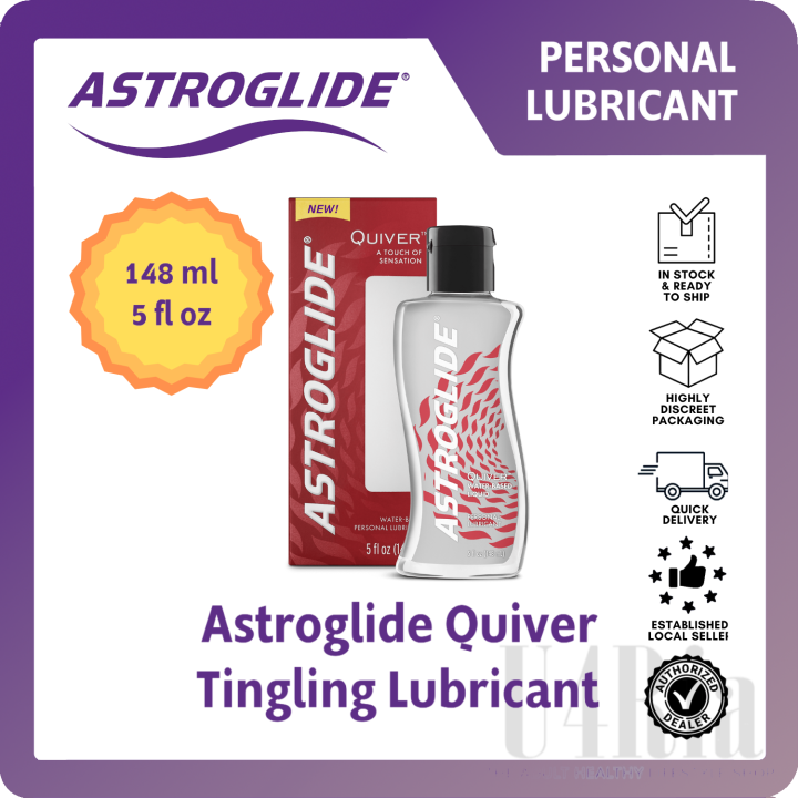 Astroglide Quiver Water Based Tingling Lubricant 5 fl oz 148 ml ...