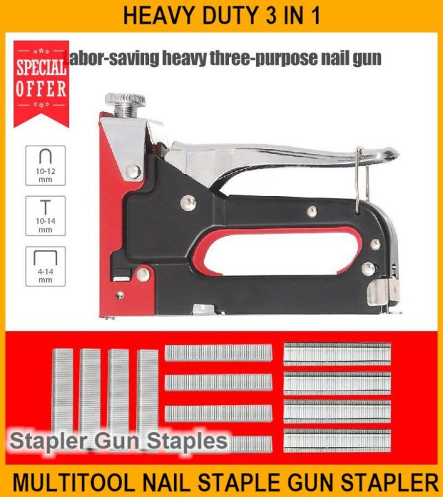 Heavy Duty 3 In 1 Multitool Nail Staple Gun Stapler Stapling Machine ...