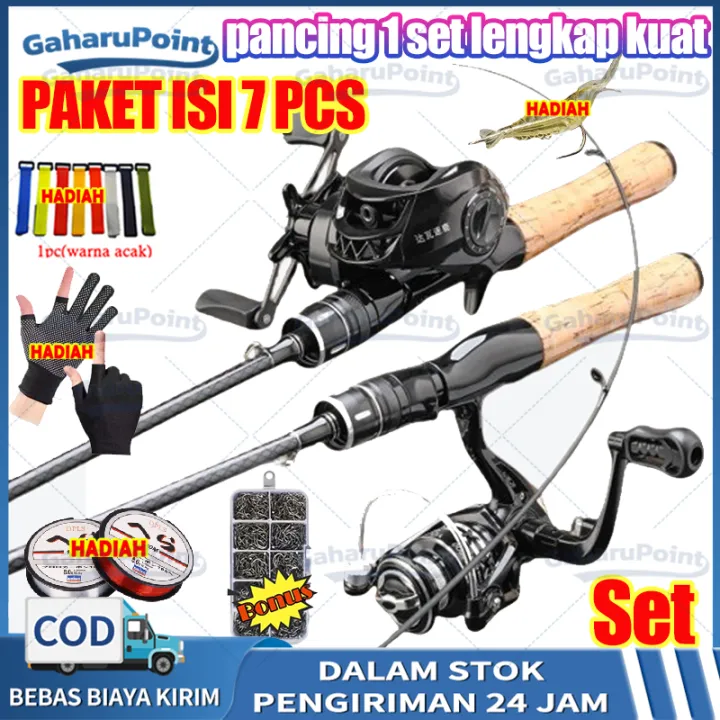 pancing 1 set lengkap kuat/Joran Pancing 1 Set Reel Besi / Pancing Set ...