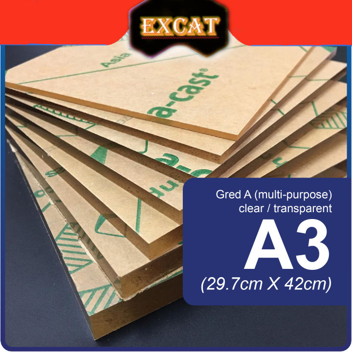 A3 size Clear / Transparent Acrylic Sheet / Plastic / Perspex | Lazada