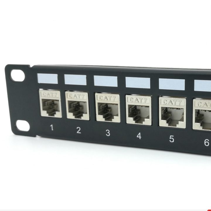 () Cat7 Patch Panel 24Port CAT7/CAT6A Patch Panel Full Shielded Incl ...