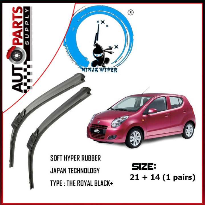 🇯🇵 Ninja Wiper The Royal black+🇯🇵 SUZUKI ALTO (21"+14" 1PAIR) Car Wiper ...