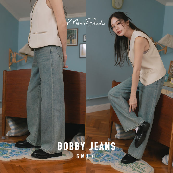 [ Bobby Jeans ] กระบอกใหญ่ ทรงโคร่งๆ ช่วงนี้กำลังอินสุดๆ เทรน Y2K ต้อง ...