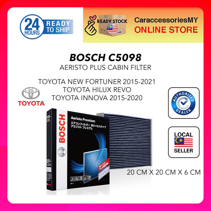 Bosch Carbon Cabin air Filter Aeristo Plus C5098 Toyota Hilux Vigo new ...