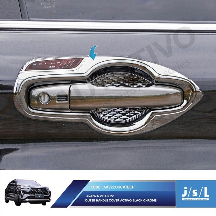 Veloz 2022 Outer Handle Activo Black Chrome JSL Mangkok Pintu | Lazada Indonesia