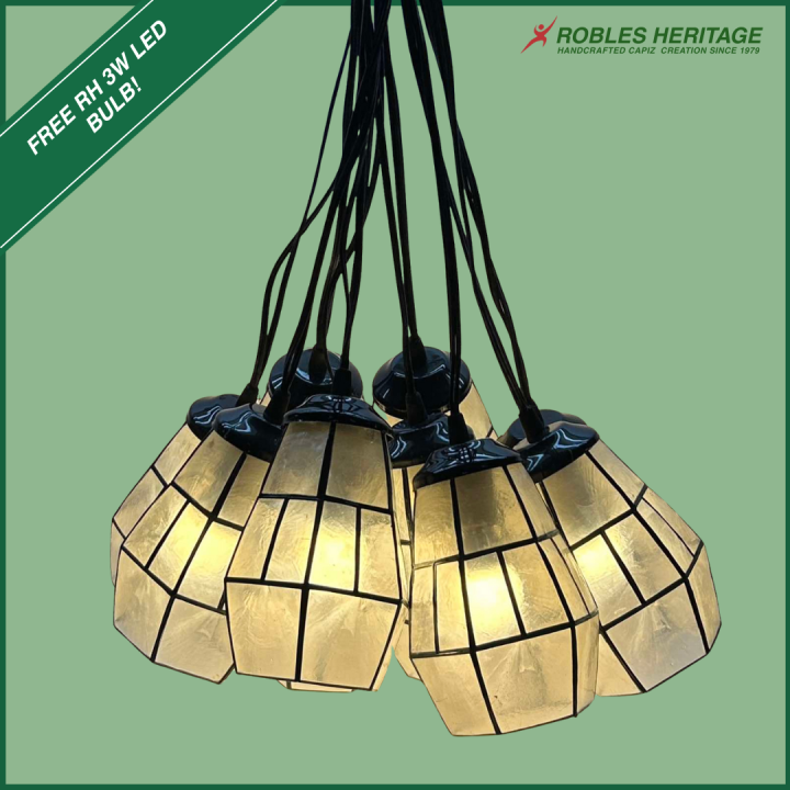 Robles Heritage Elegant Capiz Shell String Lights Set of 10, Waterproof ...