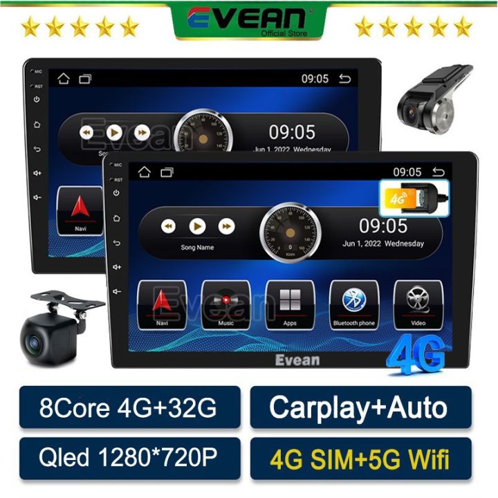 [4+32GB 4G SIM]Evean 2Din 4G SIM Car Android Player With Wireless ...