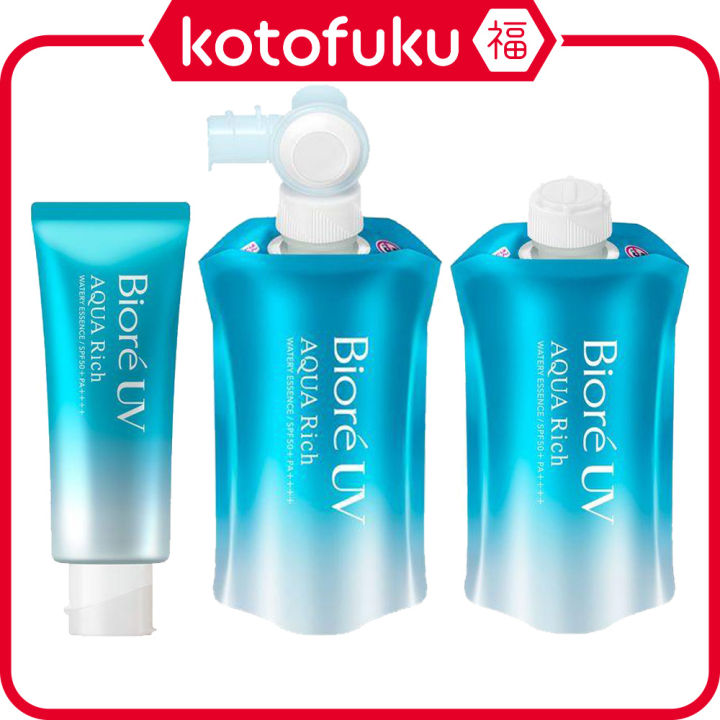Kao Biore UV Aqua Rich Watery Essence (70g / 120g / 120g Refill / 4 pack) | Lazada