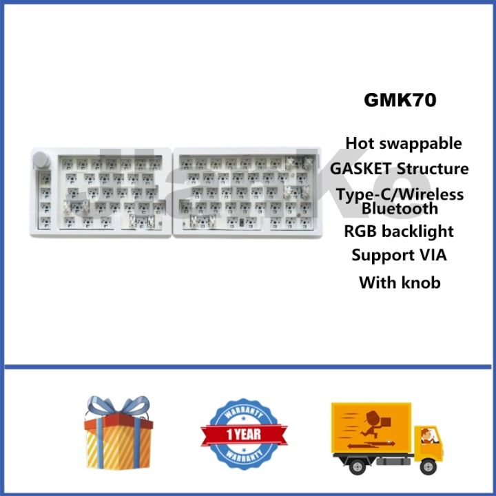 GMK70 Split Wireless Bare Bone Mechanical Keyboard Kit 65% Hot ...