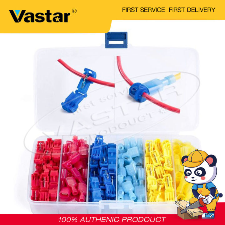 Vastar 120Pcs T-Tap Wire Connectors, Self-Stripping Quick Splice ...