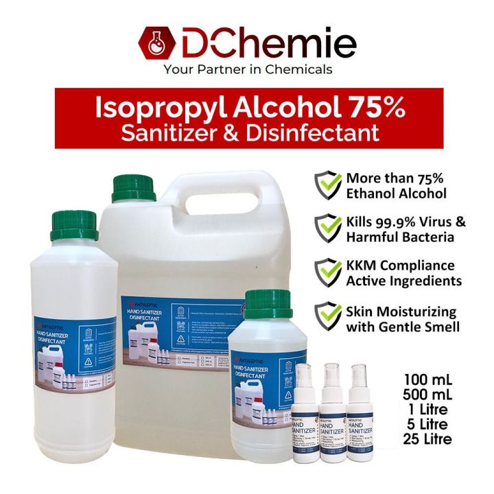 Isopropyl Alcohol IPA 75% Hand Sanitizer & Disinfectant | Lazada