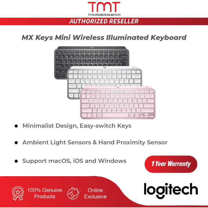 Logitech MX Keys Mini Minimalist Wireless Illuminated Keyboard | Windows & MacOS | Lazada