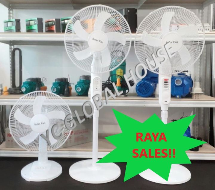 JD Solar DC fan Floor fan 12 inches / Table Fan 16 inches / Stand Fan ...