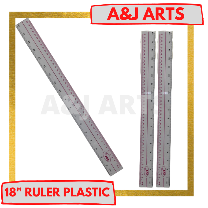 Joy Plastic Ruler 18” Hard Plastic Flexible Ruler 18 Inches | Lazada PH