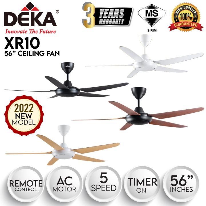 [NEW Model 2022] DEKA Fan XR10 56" 5 Speed Control 5 Blades Remote ...