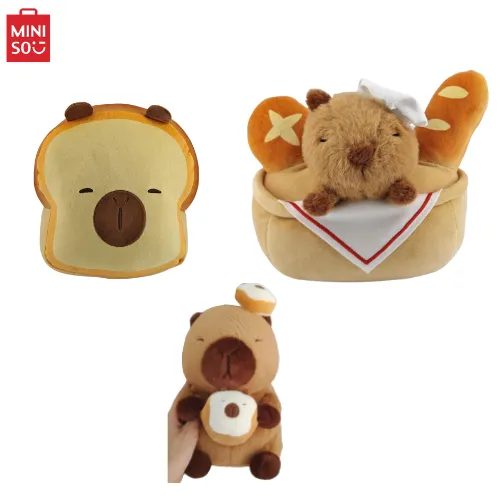 Miniso Happy Baking Series 7in / 10in Mimi Bara Plush Toy Quad Bread ...