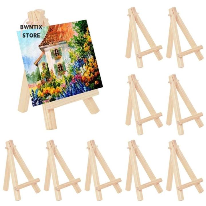 BWNTIX Painting Sketch Wood Mini Easel Small Foldable Desk Stand Tripod ...