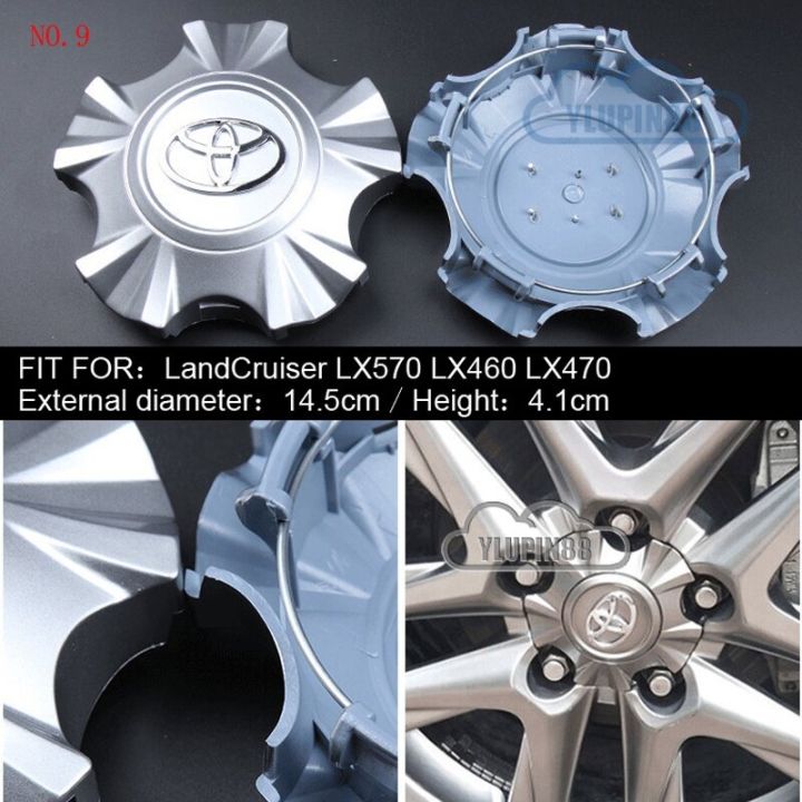 JC| 1/4pcs Silver Gray Full Chrome Wheel center Hub Cap Fit for Toyota ...