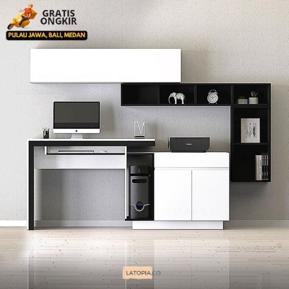 Meja Game Rog Pc Desktop Full Set Lemari Atas/Meja Kerja/Meja Kantor ...