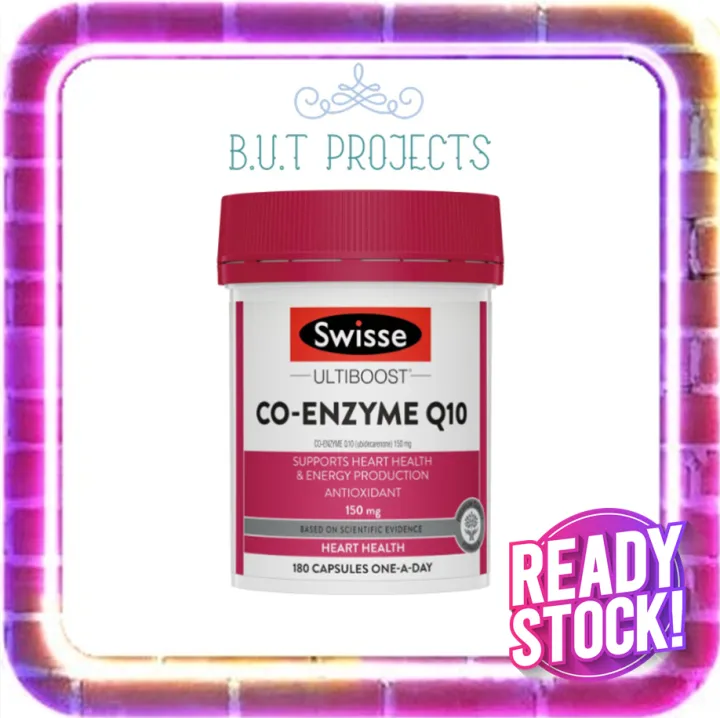 [100% IMPORT Date: 04/2027] Swisse 辅酶Q10 Ultiboost Co Enzyme Q10 150mg ( 180 Capsules ) (Made In ...